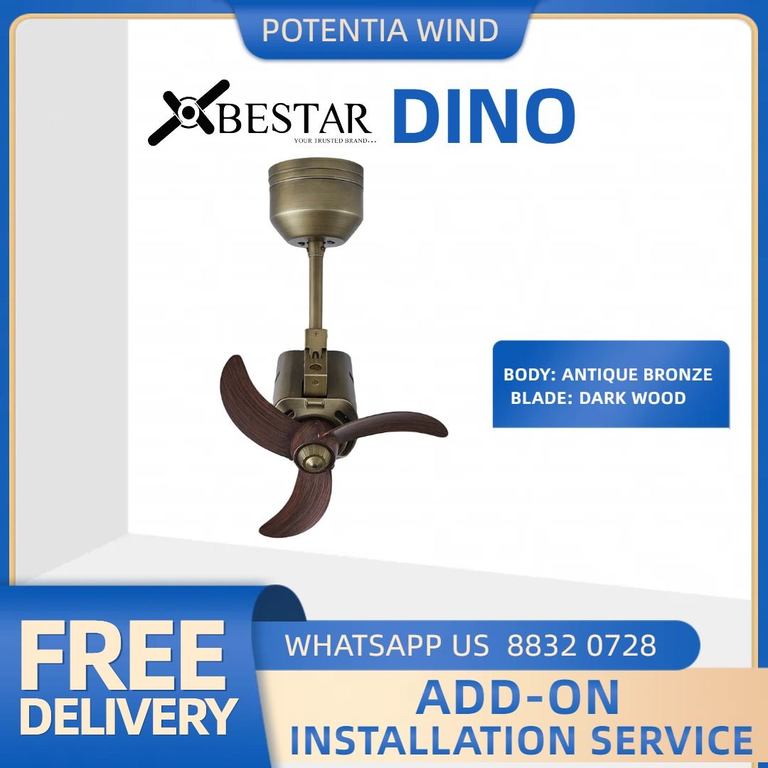 BESTAR DINO CORNER CEILING FAN 16 INCHES | FREE SITE SURVEY | FREE ...