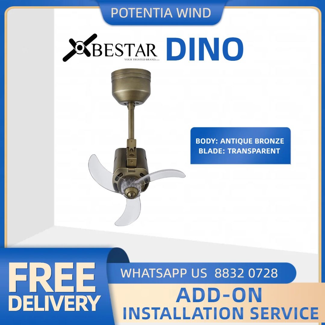 BESTAR DINO CORNER CEILING FAN 16 INCHES | FREE SITE SURVEY | FREE ...