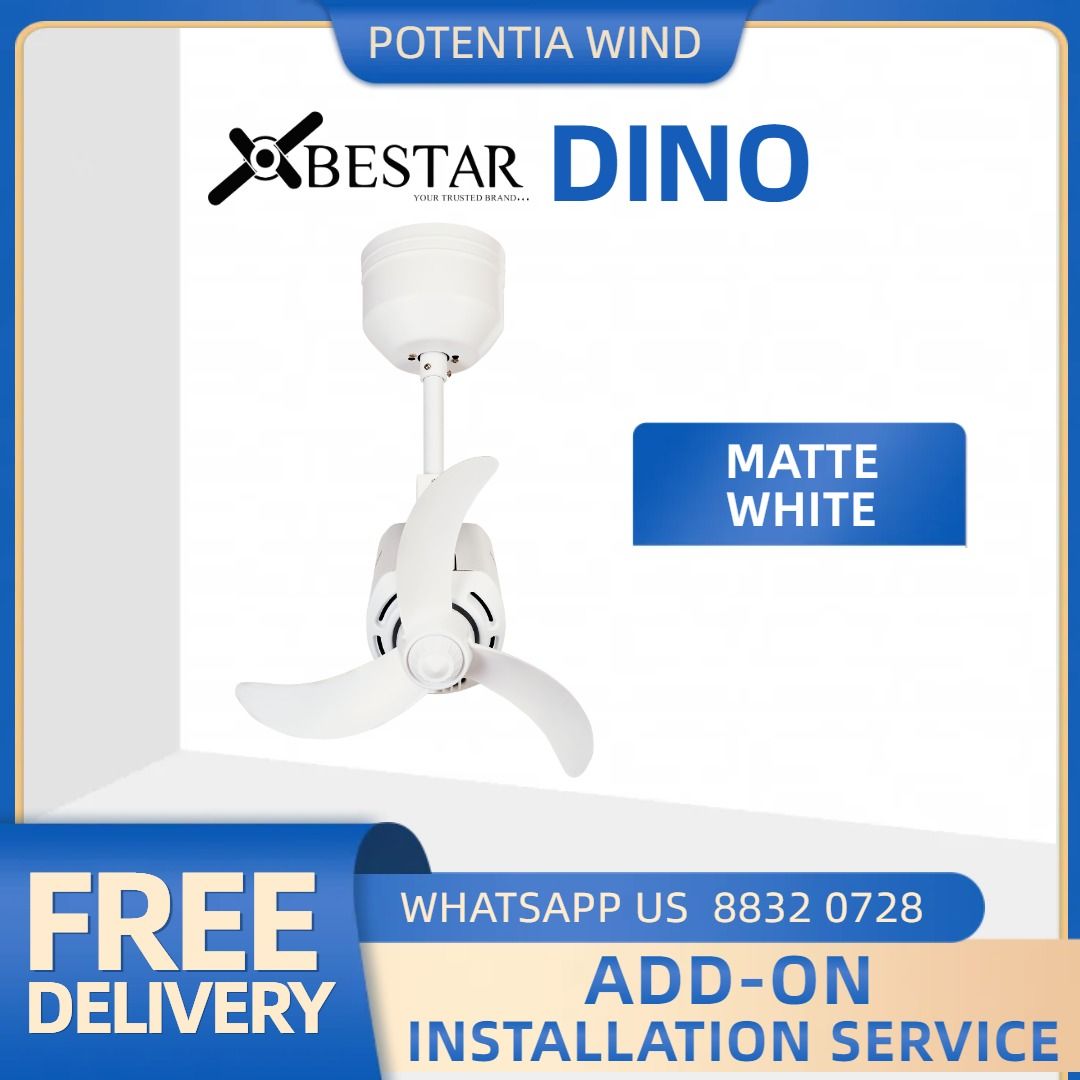 BESTAR DINO CORNER CEILING FAN 16 INCHES | FREE SITE SURVEY | FREE ...