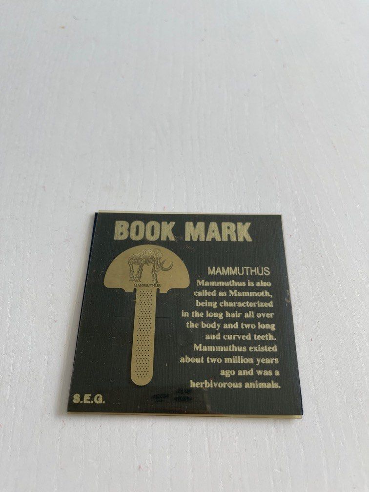 Bookmark Mammoth, Hobbies & Toys, Stationery & Craft, Stationery ...