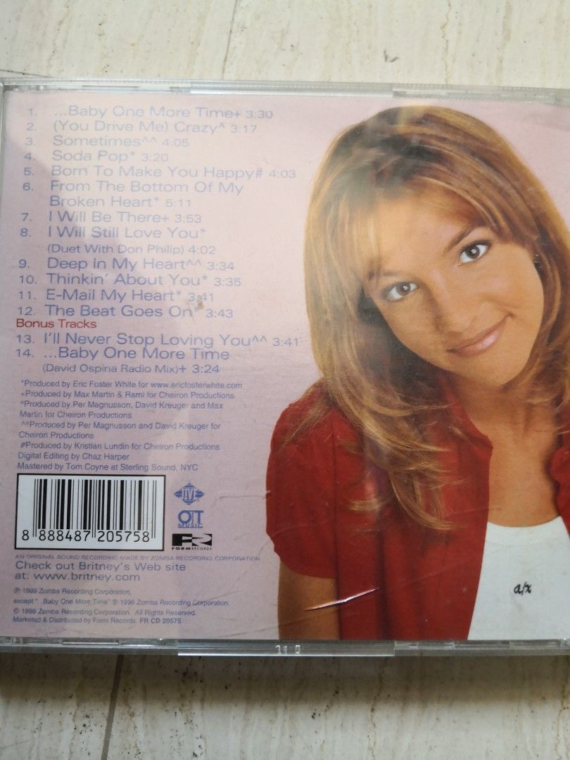 Britney Spears One More Time Original CD, Hobbies & Toys, Music & Media ...