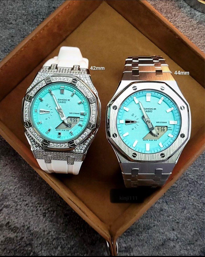 Casioak mod Tiffany blue (gma s2100), Luxury, Watches on Carousell