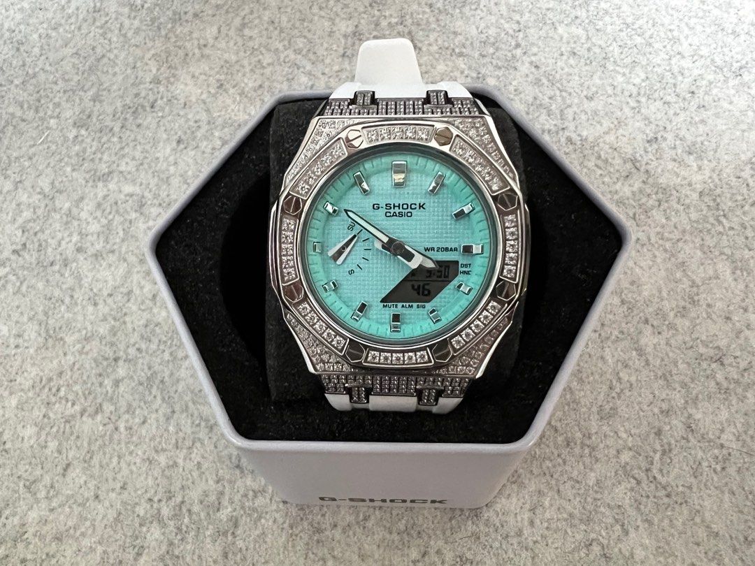 Casioak mod Tiffany blue (gma s2100), Luxury, Watches on Carousell
