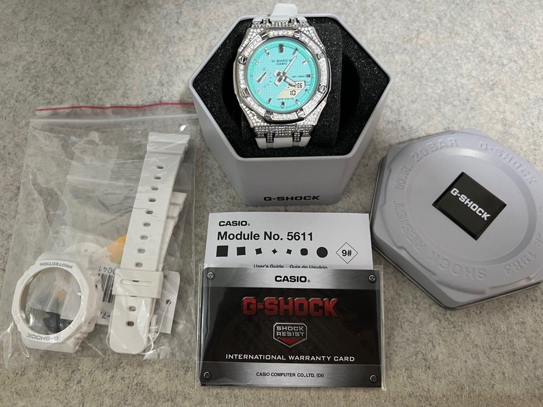 Casioak mod Tiffany blue (gma s2100), Luxury, Watches on Carousell