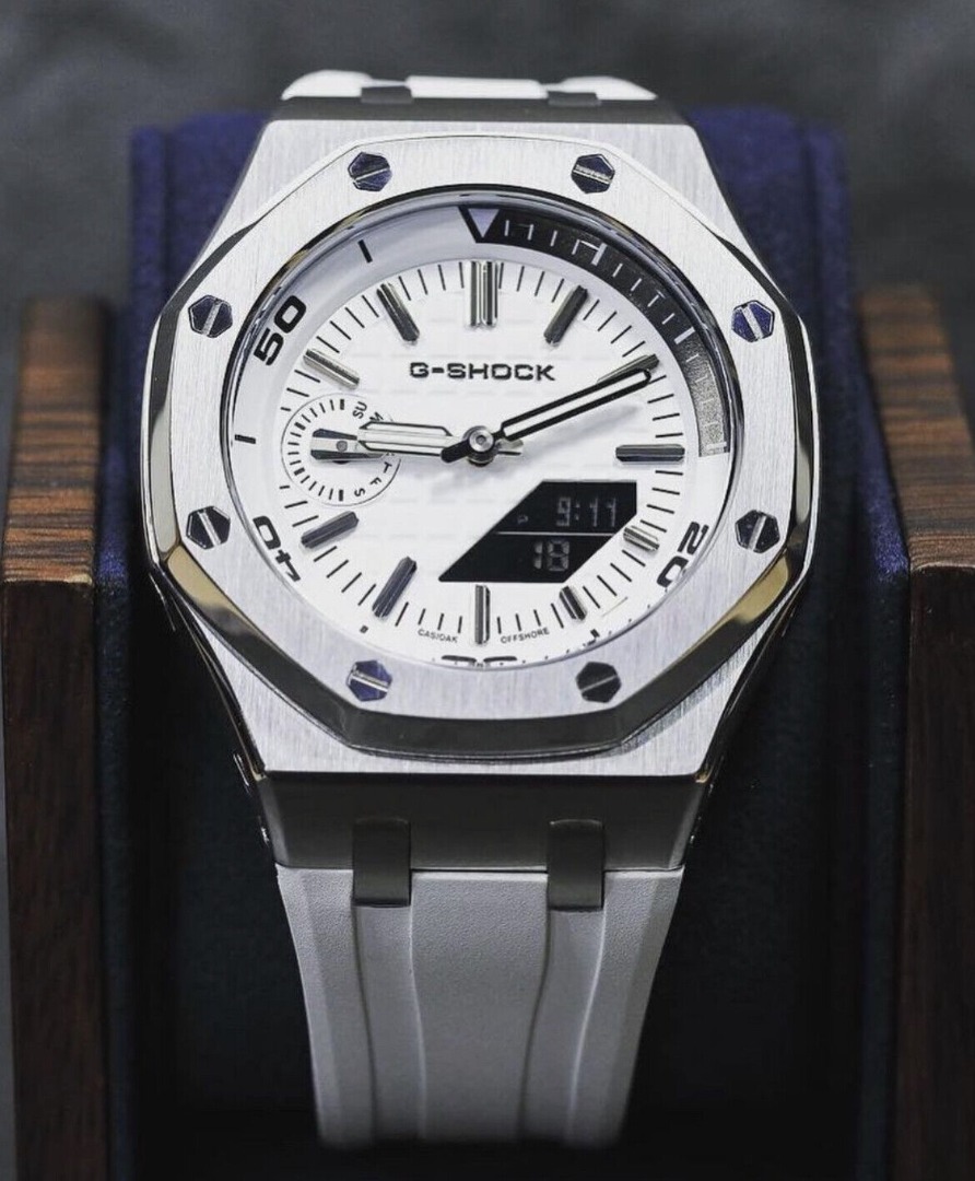 CasiOak White Black G-Shock GA-2100 Customizable Watches For Men's, Men ...