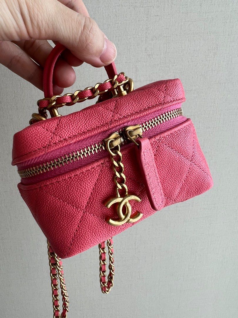 Chanel mini vanity with chain, Luxury, Bags & Wallets on Carousell