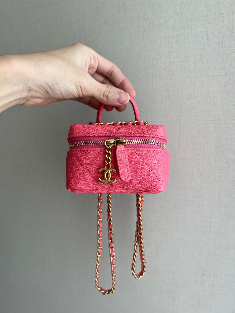 Chanel mini vanity with chain, Luxury, Bags & Wallets on Carousell