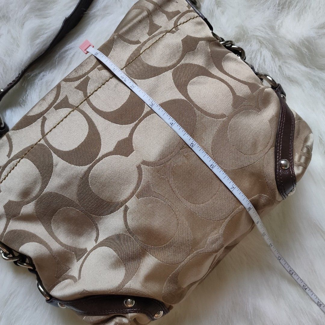 COACH SIGNATURE MONO CANVAS| Hobo Small Shoulder Bag, Women's Fashion ...