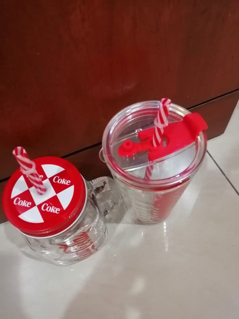 (2 in 1) Coca Cola Coke Miniso Glass Set, Hobbies & Toys, Collectibles ...