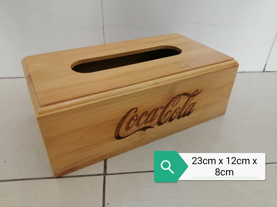 Coca Cola Coke Wooden Tissue Paper Holder, Hobbies & Toys, Collectibles ...