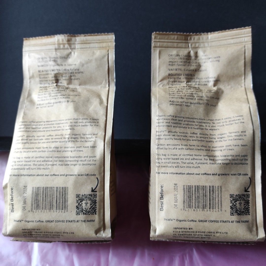 Coffee organic Inca Fe Coffee Decaf filter/plunger grind (200gm), Food ...