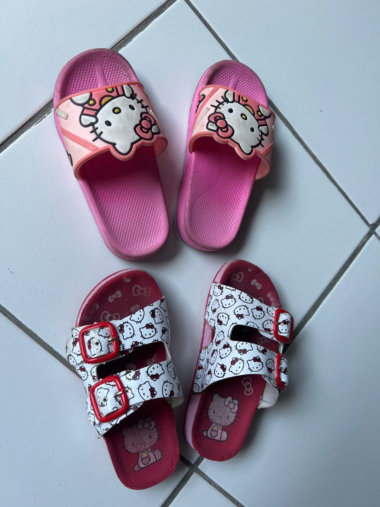 COMBO Hello Kitty Slipper, Babies & Kids, Babies & Kids Fashion on ...
