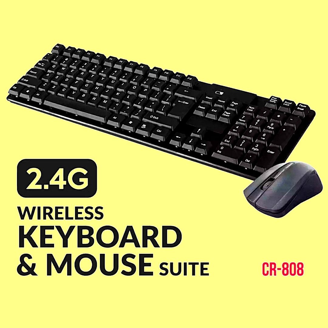 CR group wireless keyboard and mouse cr-808, Computers & Tech, Parts ...