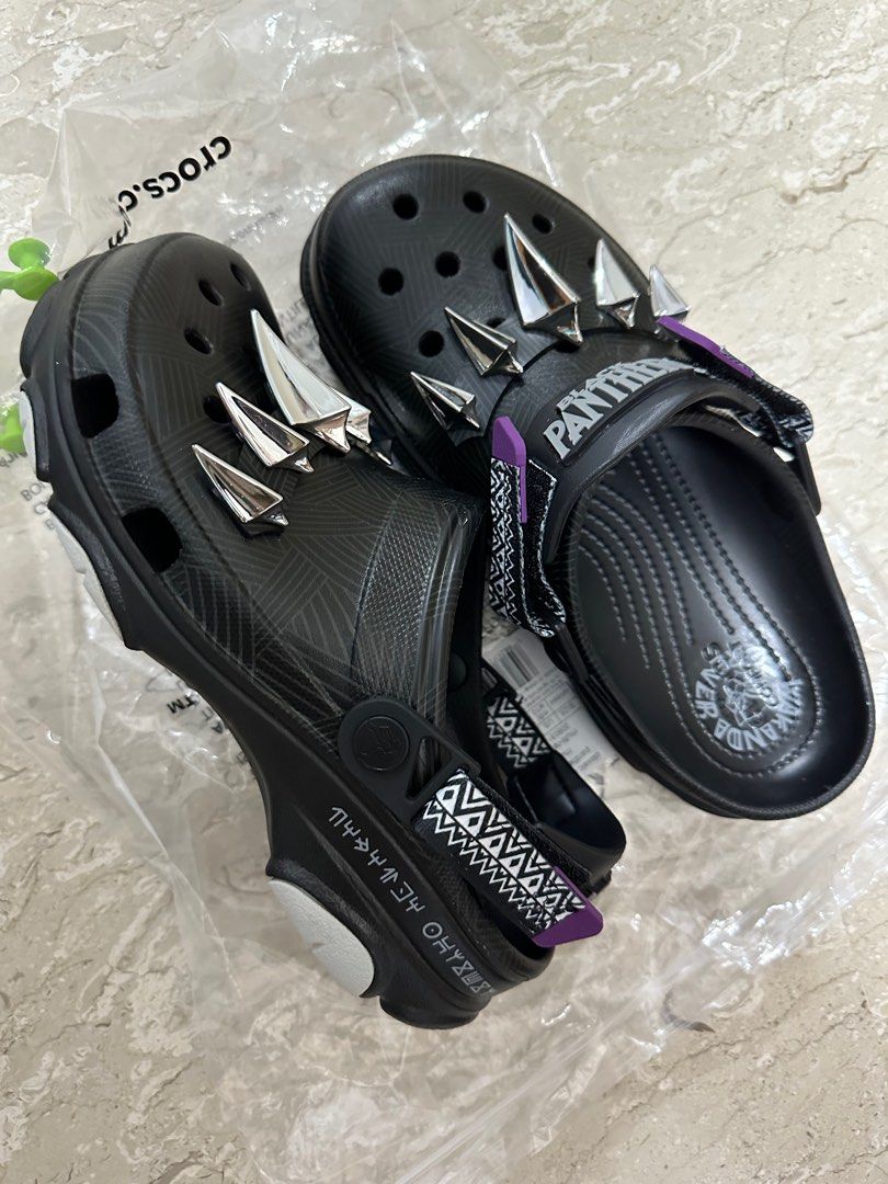 Crocs X Marvel (Black Panther) USM8/W10, Men's Fashion, Footwear ...