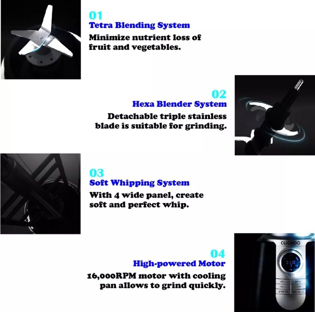 Cuckoo Max Blender CFM-C200B, Furniture & Home Living, Kitchenware ...