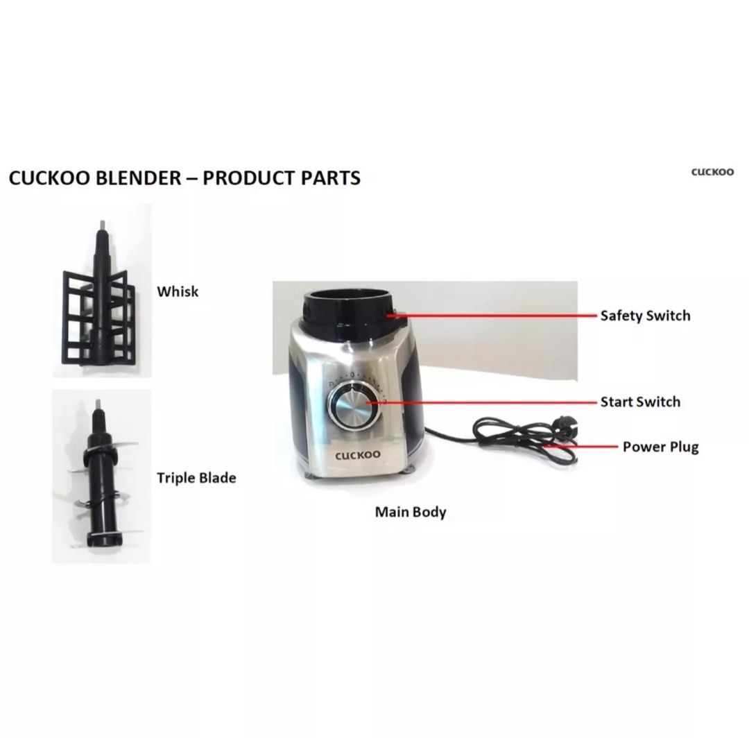 Cuckoo Max Blender CFM-C200B, Furniture & Home Living, Kitchenware ...