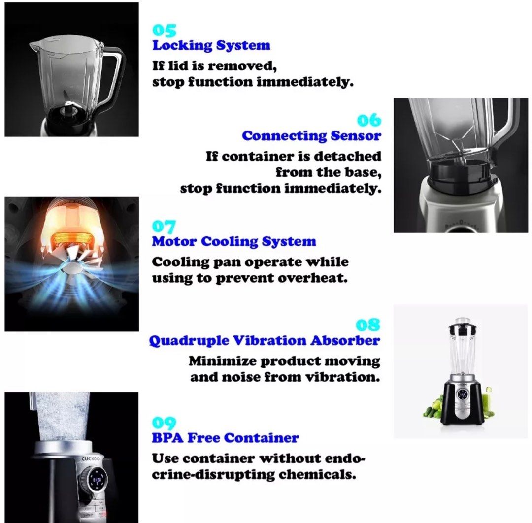 Cuckoo Max Blender CFM-C200B, Furniture & Home Living, Kitchenware ...