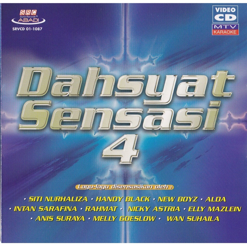 Dahsyat Sensasi Vol.4 VCD MTV Karaoke Siti Nurhaliza Handy Black New Boyz Alda Original New And ...