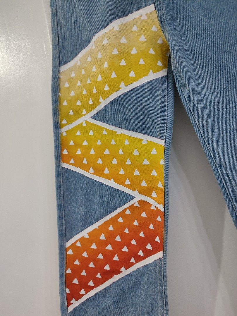 DEMON SLAYER (ZENITSU) HAND-PAINTED PANTS, Women's Fashion, Dresses ...