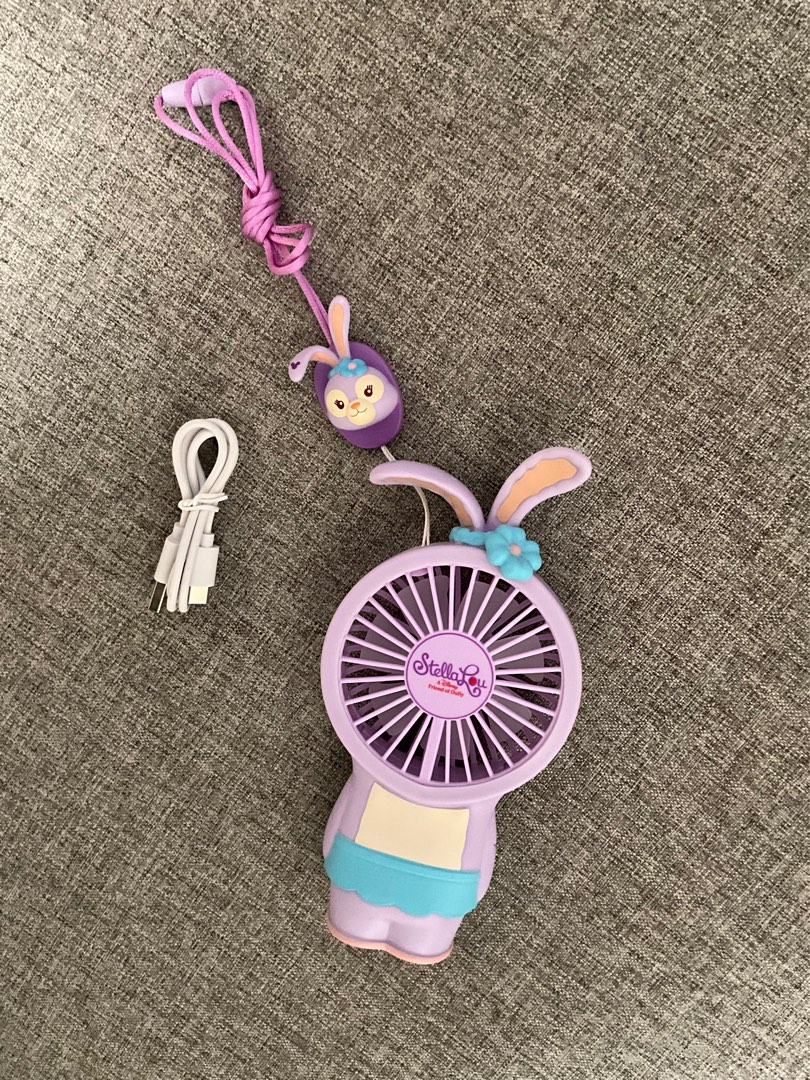 DISNEY Stellalou USB Fan mini Fan Rechargeable Fan, Furniture & Home ...