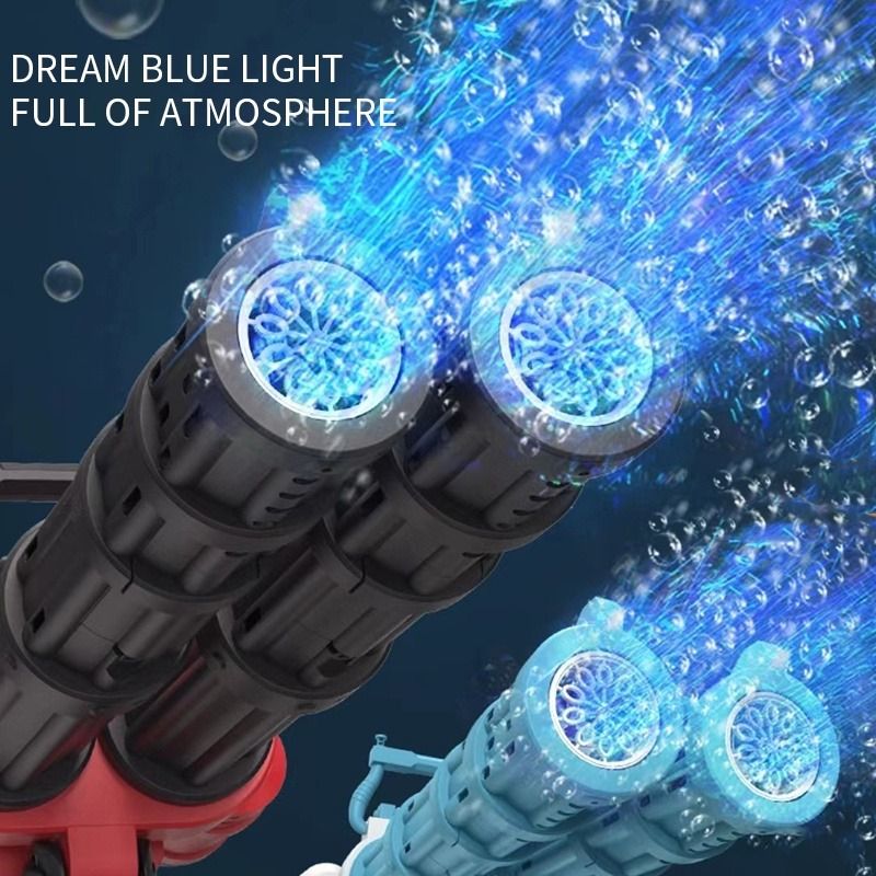 Double Tube Gatling Bubble Machine Children's Electric Rechargeable ...
