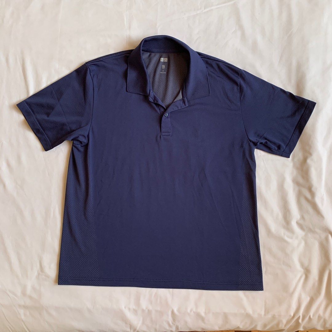 Dry fit navy blue polo shirt on Carousell