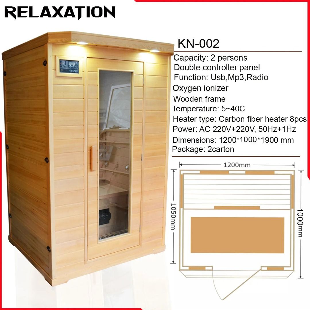 Dry Sauna infrared Steam Room / Sauna Room Good for 2 Seaters, Sports ...