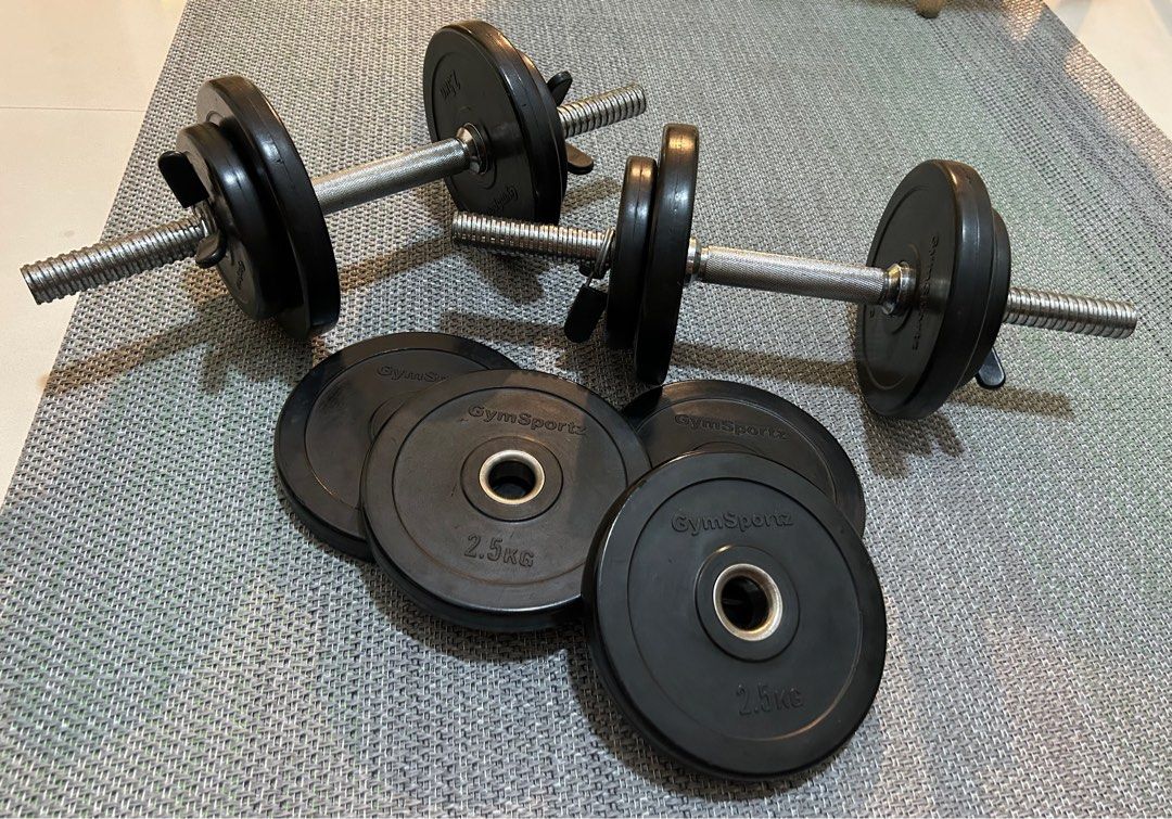 Dumbbell Set (Total of 25kg), Sports Equipment, Exercise & Fitness ...