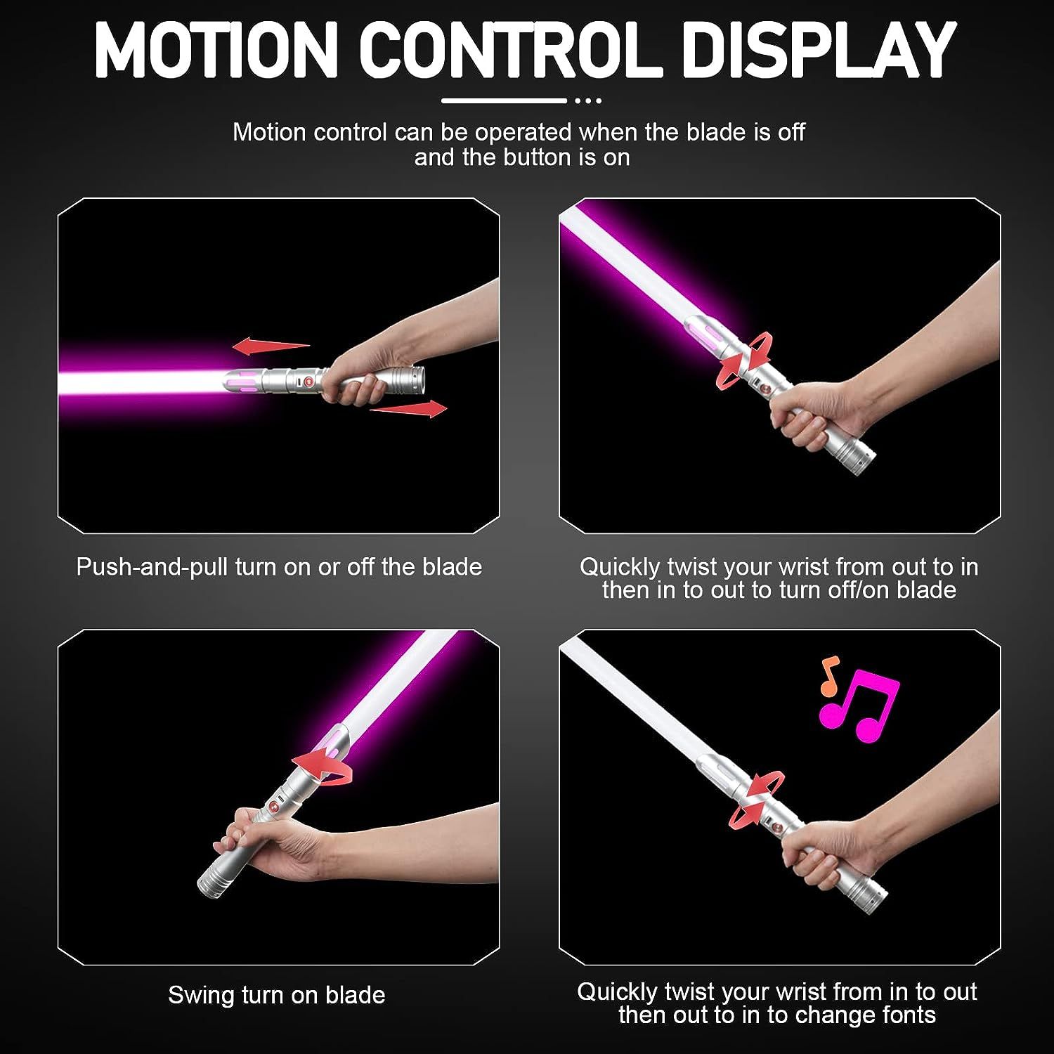 ELESKOCO Smooth Swing Light Sabers Motion Control RGB 12 Colors 12 ...