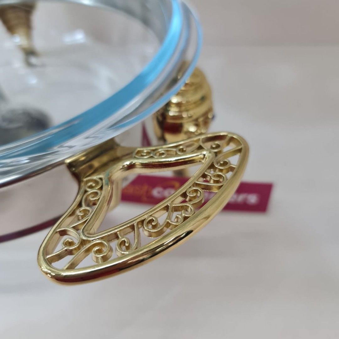 Equinox Chaffing Dish With Lid Round Size with Ladle, Furniture & Home ...