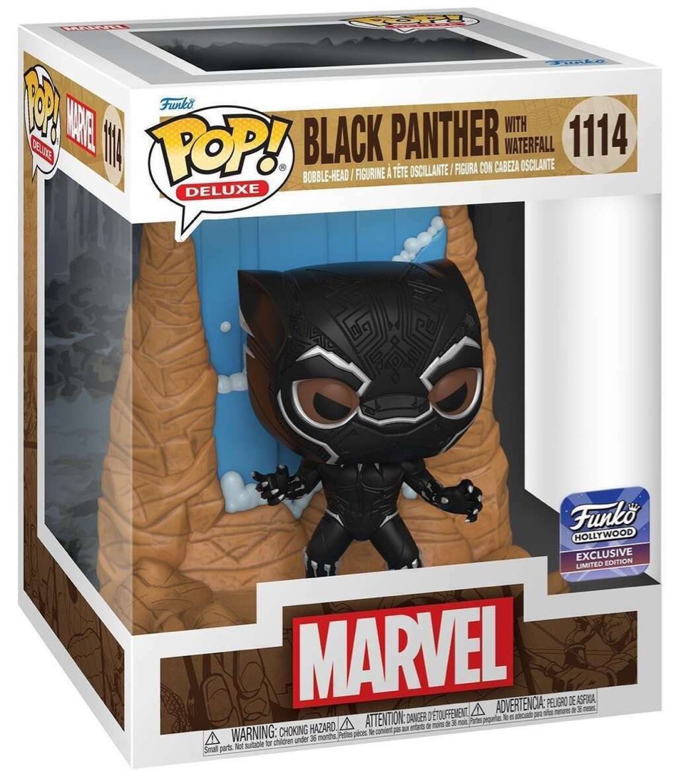 [Exclusive Limited] Funko Pop! Deluxe - Black Panther with Waterfall ...