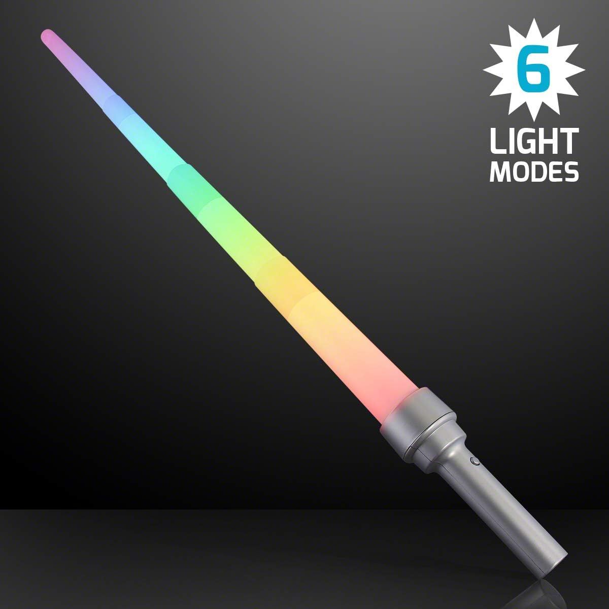 FlashingBlinkyLights Multicolored LED Expandable Light Up Saber Sword ...