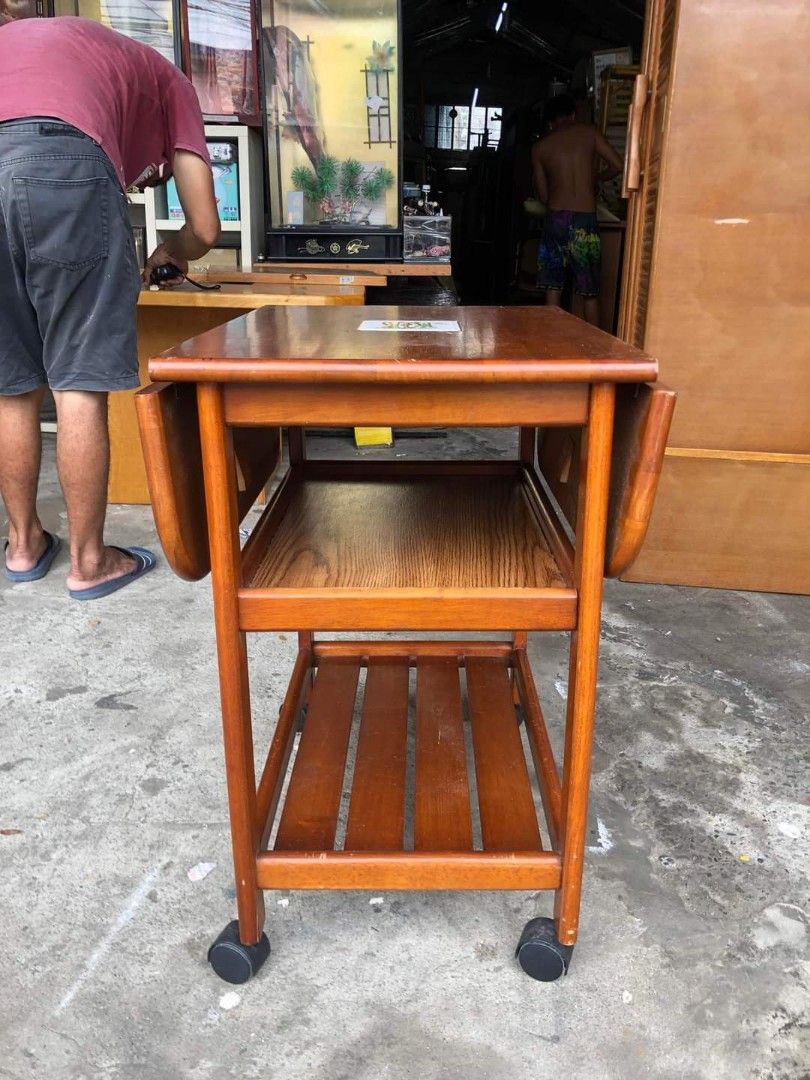 Folding table service trolley on Carousell