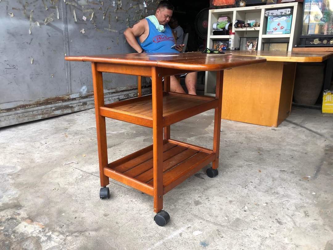 Folding table service trolley on Carousell