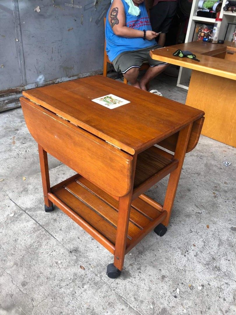 Folding table service trolley on Carousell