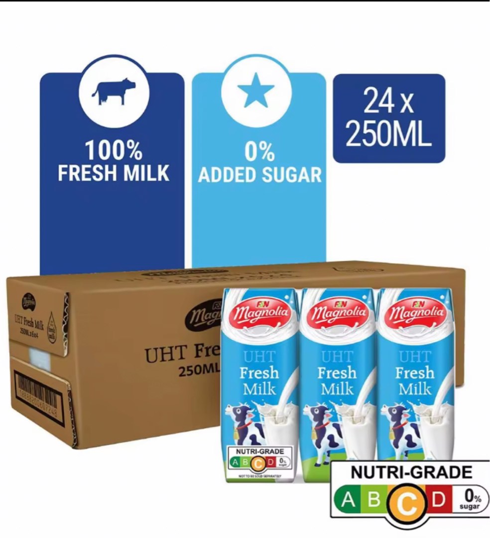 (Free delivery) F&N Magnolia UHT fresh milk 250mlx24, Food & Drinks ...