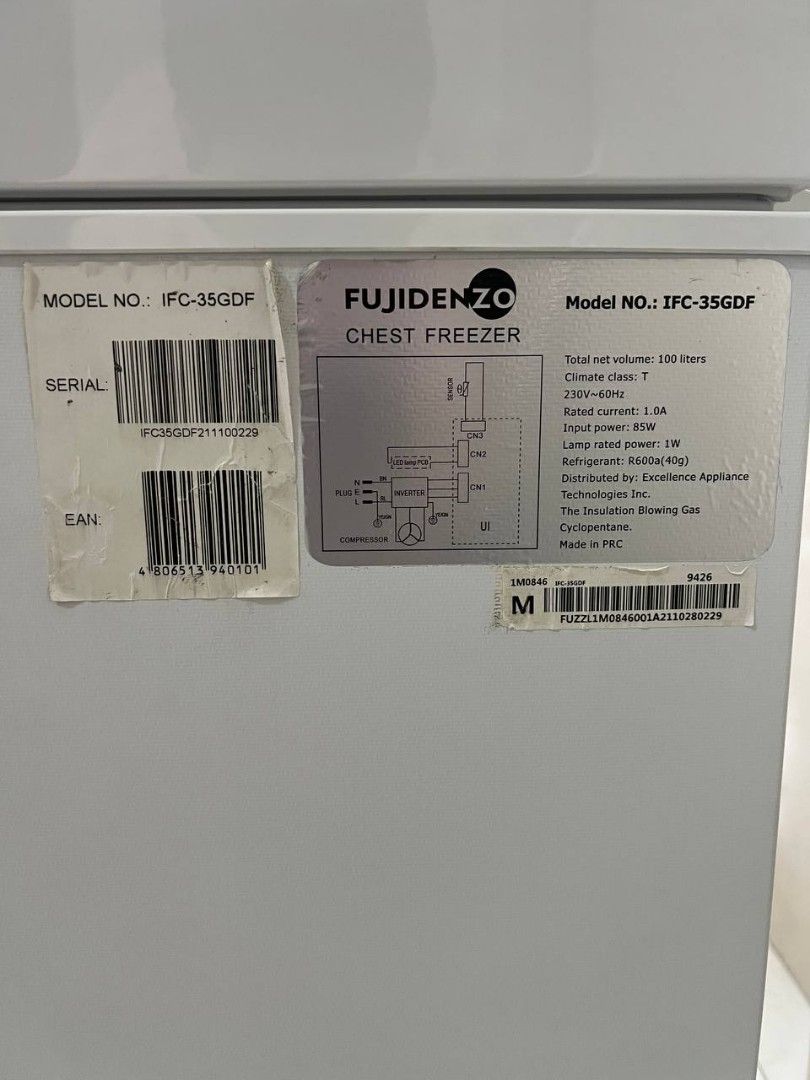 Fujidenzo chest freezer, TV & Home Appliances, Kitchen Appliances ...
