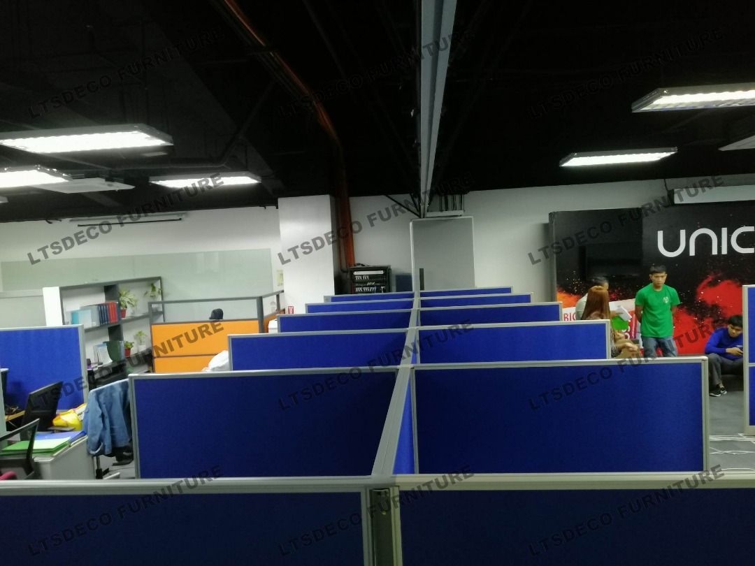 FULL FABRIC CUBICLE WORKSTATION OFFICE PARTITION on Carousell