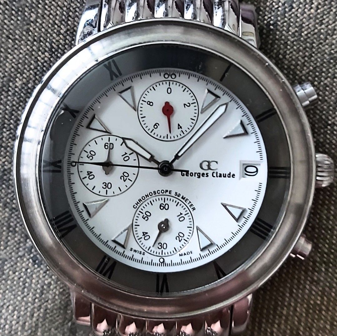 Georges Claude Chronograph Quartz Stainless Steel Bracelet, Men's ...
