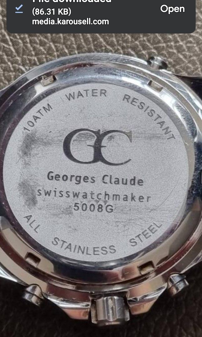 Georges Claude Chronograph Quartz Stainless Steel Bracelet, Men's ...