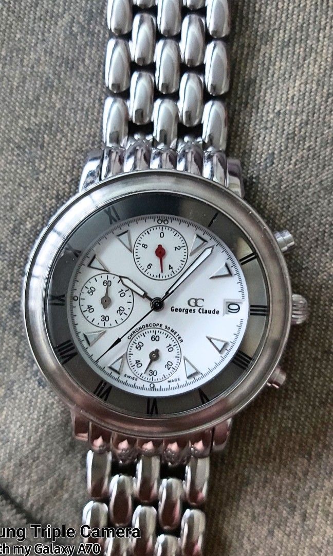 Georges Claude Chronograph Quartz Stainless Steel Bracelet, Men's ...