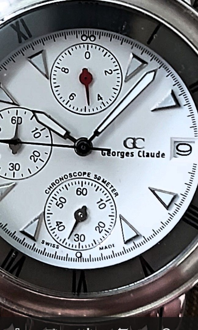 Georges Claude Chronograph Quartz Stainless Steel Bracelet, Men's ...