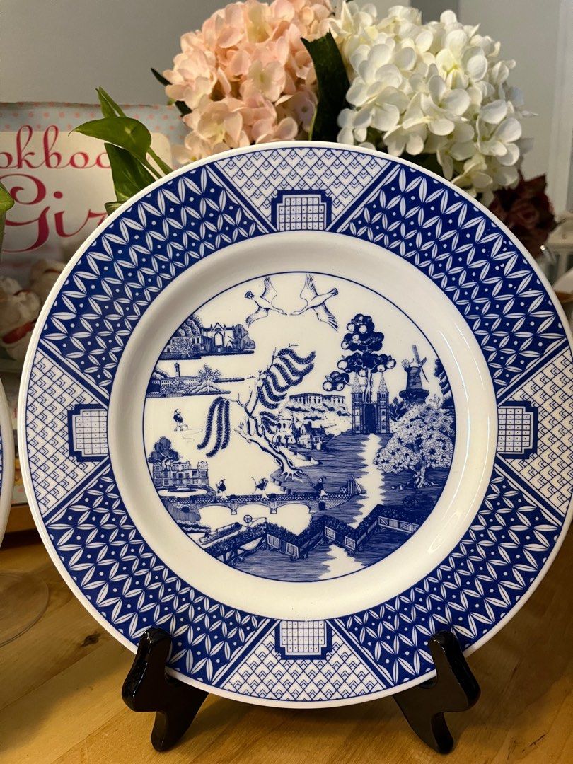 GLADSTONE POTTERY MUSEUM - The Nottingham Willow Plates 2pcs, Furniture ...