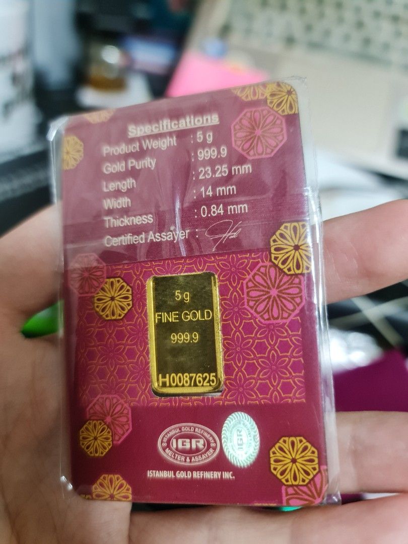 5g Gold bar, Hobbies & Toys, Memorabilia & Collectibles, Currency on Carousell