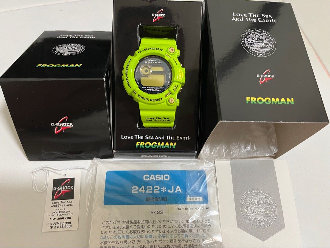 G-Shock GW-200F Kermit Frogman Rare Limited Edition Love the Sea and ...