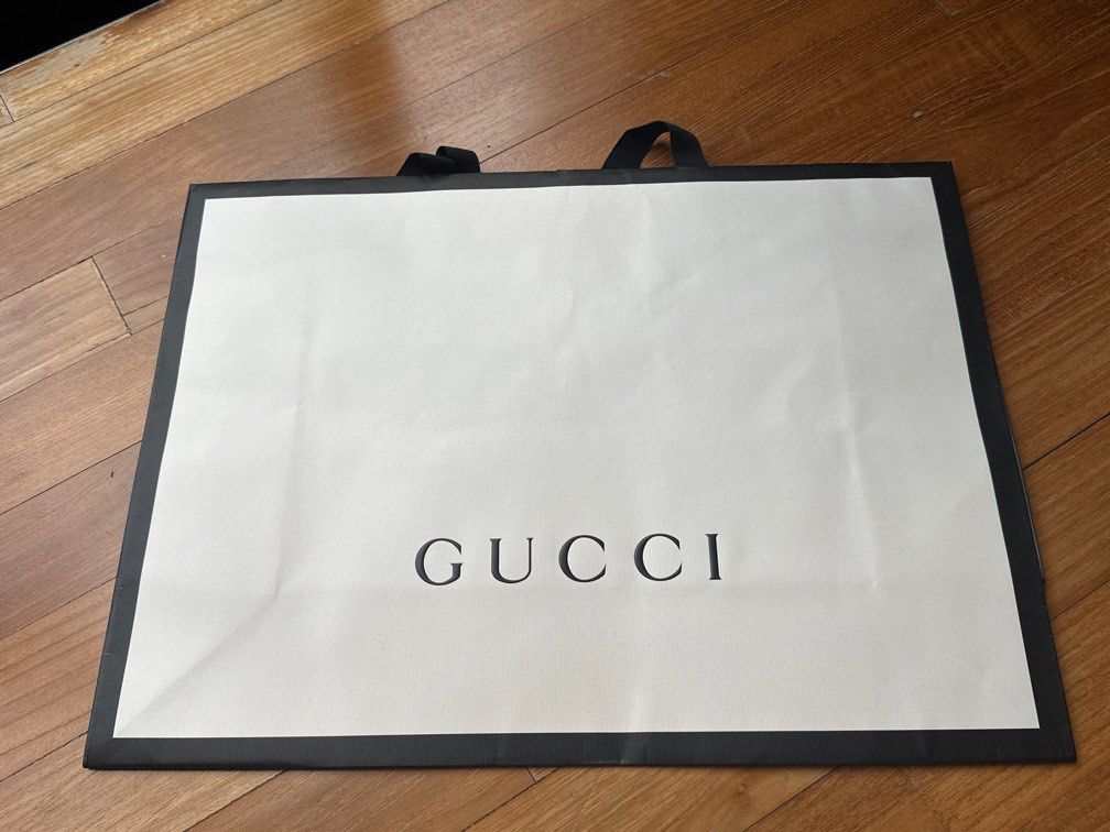 Gucci paper bag, Luxury, Accessories on Carousell