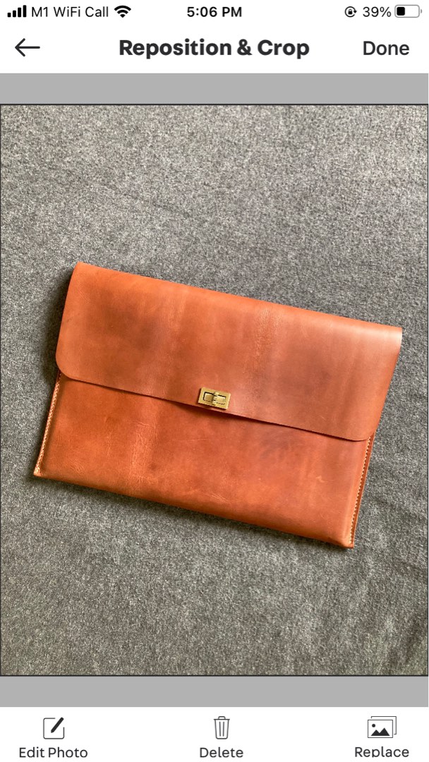 Handmade genuine leather laptop sleeve, Computers & Tech, Parts ...