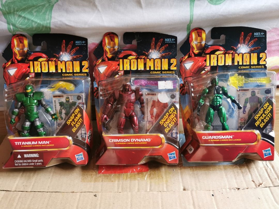 3.75" Hasbro Iron Man 2: Titanium Man, Crimson Dynamo & Guardsman ...