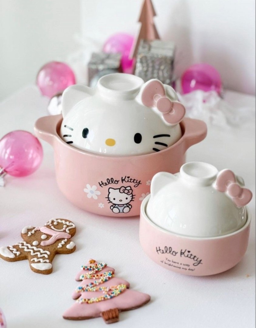 Hello Kitty Pot with Bowl, Furniture & Home Living, Kitchenware ...