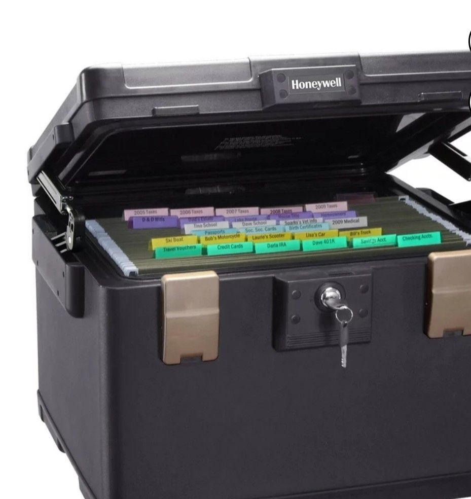 Honeywell Fire/Water Proof Safe Box w/ Trolley, Furniture & Home Living ...